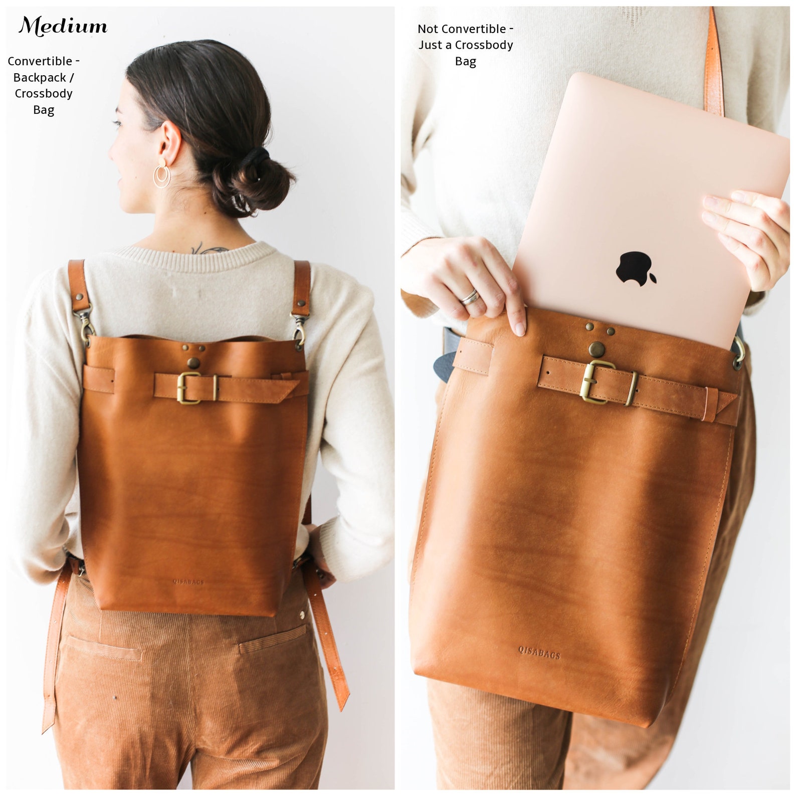 Leather Backpack Women Convertible Backpack Backpack Purse - Etsy