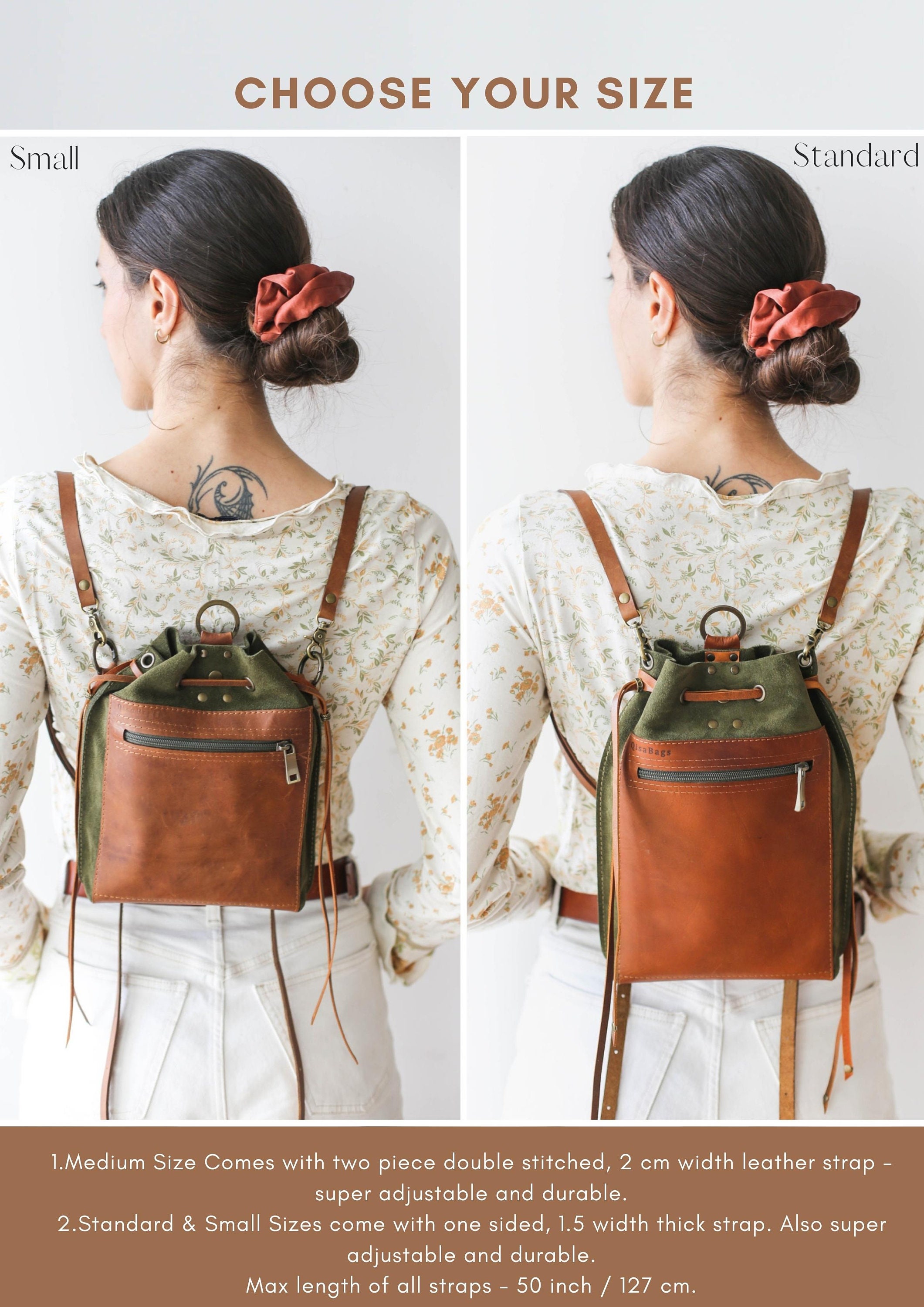 Leather Bucket Bag Leather Backpack Purse Leather Bag | Etsy