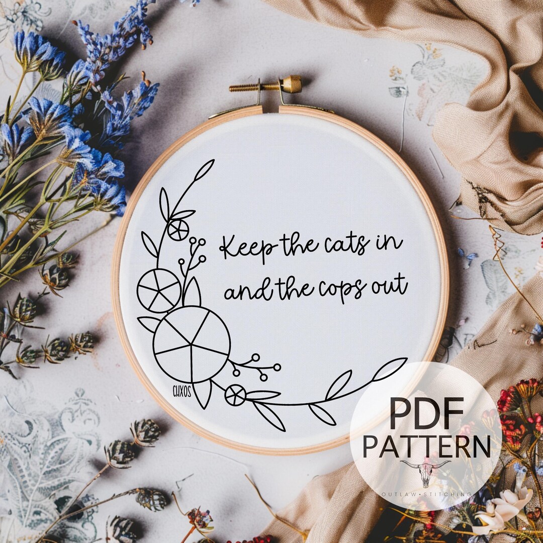 Embroidery Pattern - Full Stitch Guide, Floral Stitch, Embroidery Art ...