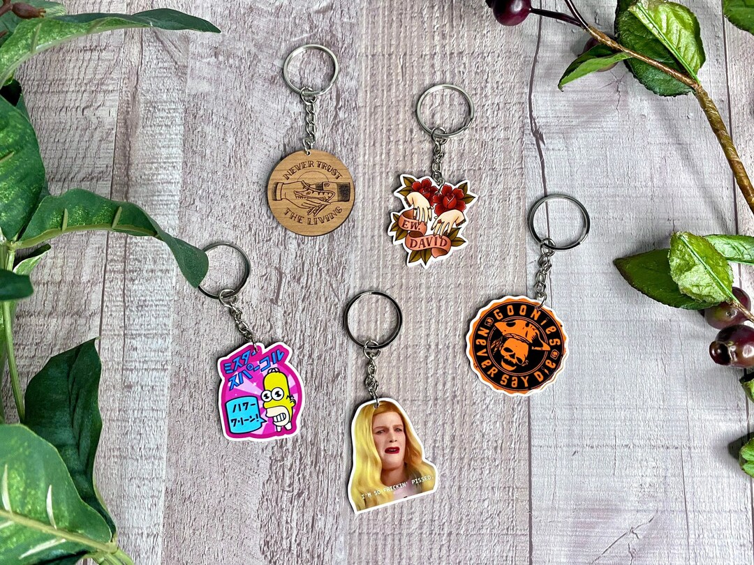 Misc Acrylic Keychain - Various Designs, Modern Keychain, One Sided ...