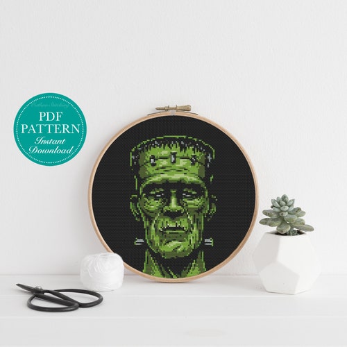 Counted Cross Stitch Pattern Frankenstein Classic Horror - Etsy