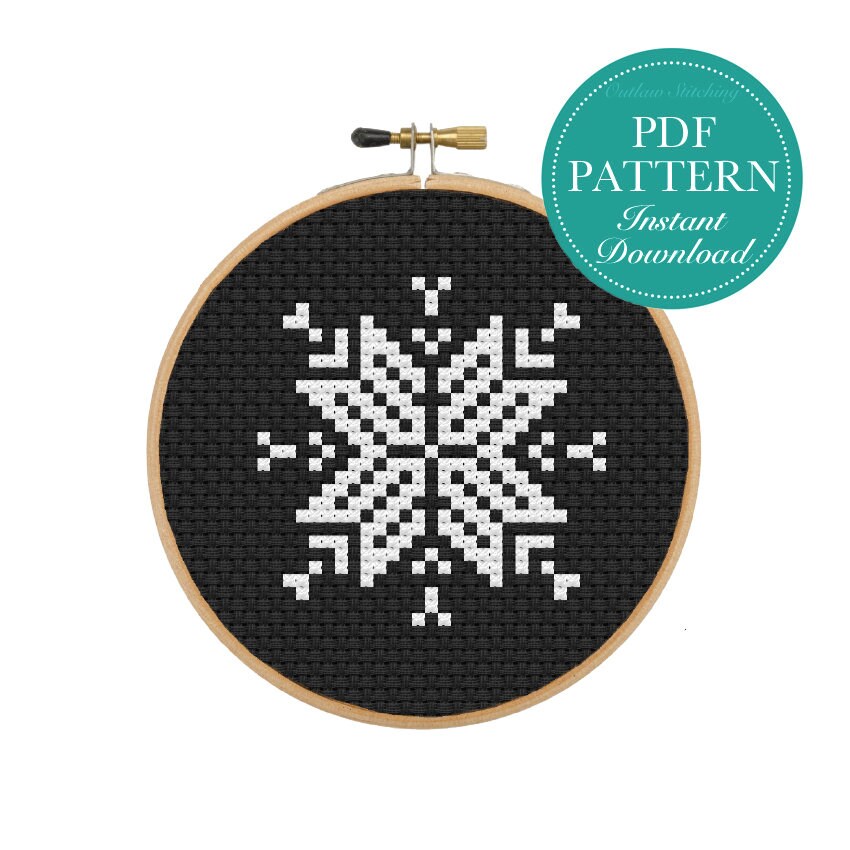 Counted Cross Stitch Pattern Snowflake - Etsy