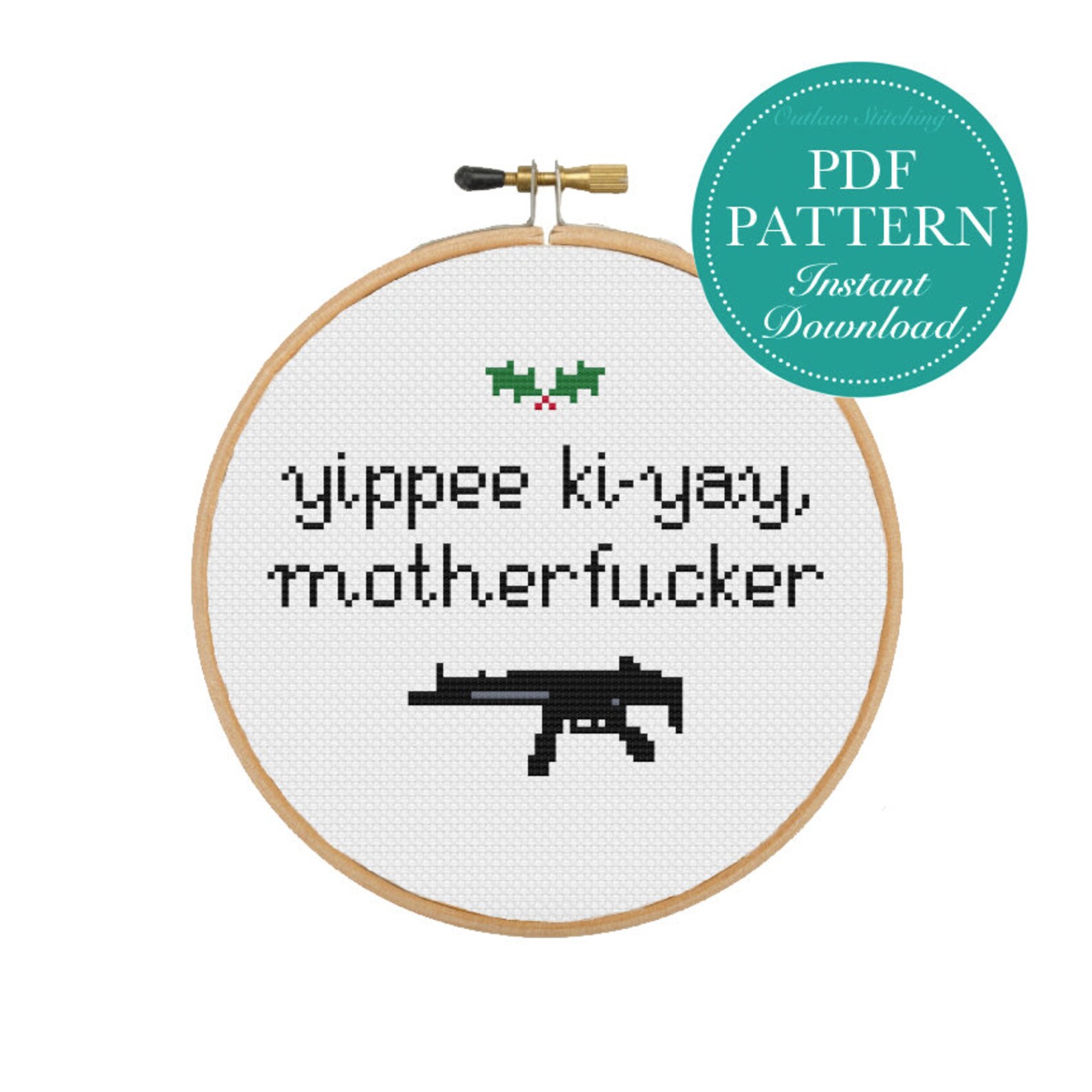 Counted Cross Stitch Pattern - Die Hard Yippee Ki Yay, Die Hard ...