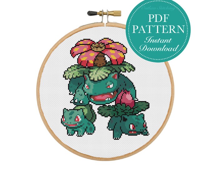 All Generations Pokemon Starters Cross Stitch Pattern - Etsy Canada