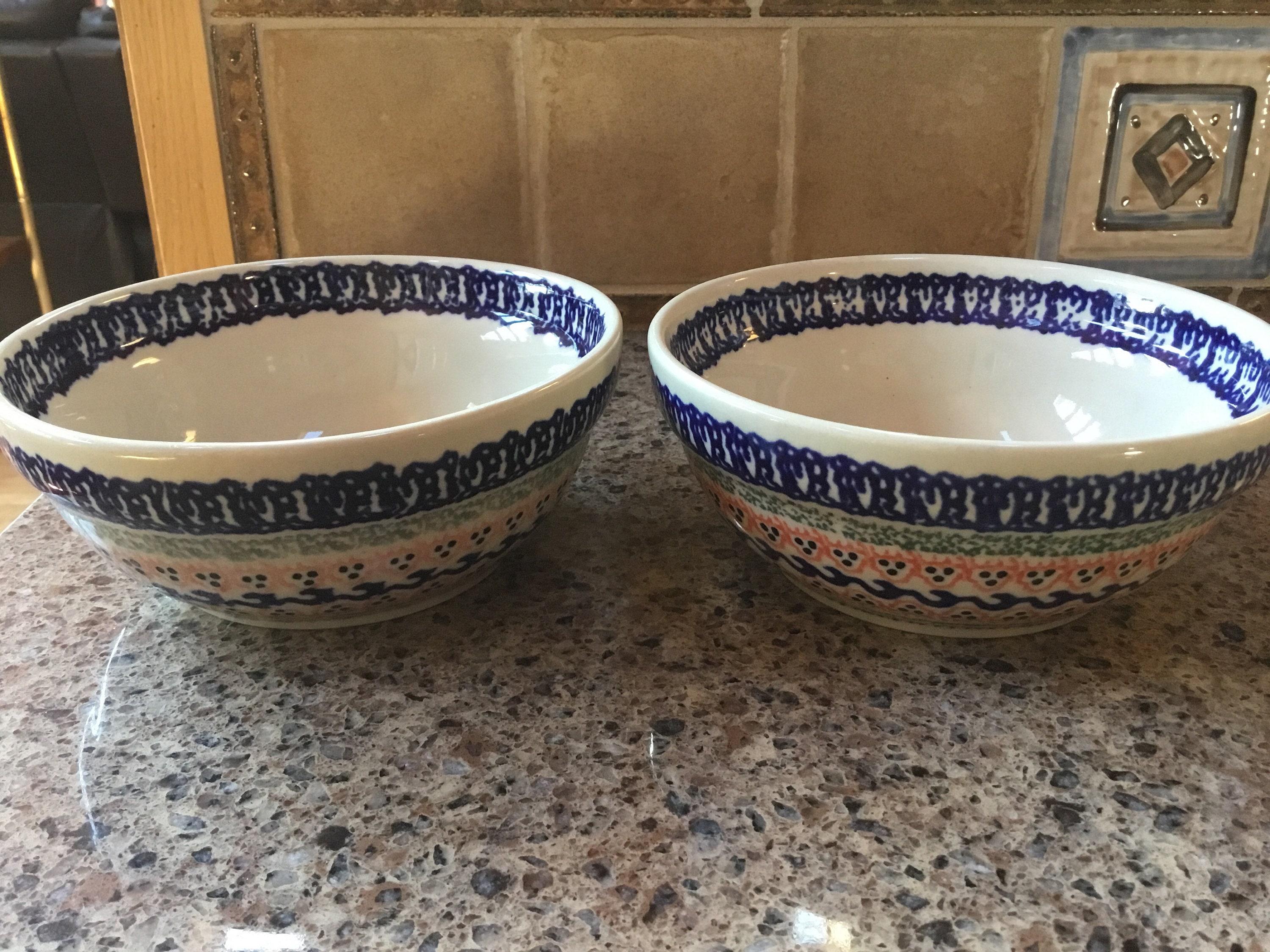 Polish Pottery Halloween Bats And Spiders Serving Bowl, Personalized ...