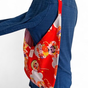 ORIGAMI TOTE BAG, Vintage Japanese Kimono Fabric, One-of-a-kind Hand ...