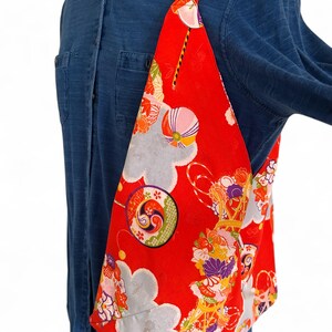 ORIGAMI TOTE BAG, Vintage Japanese Kimono Fabric, One-of-a-kind Hand ...