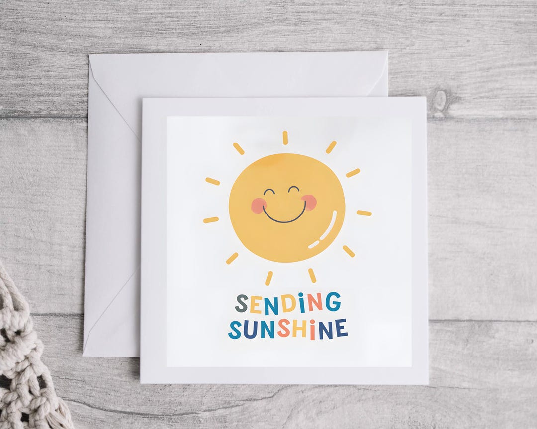 Sending Sunshine Card - Etsy