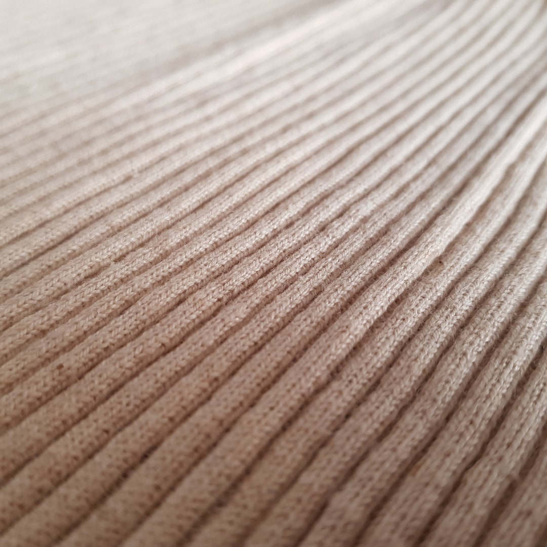 Rib Knit Fabric in Hemp/cotton Comes in Natural or Olive. Heavyweight ...