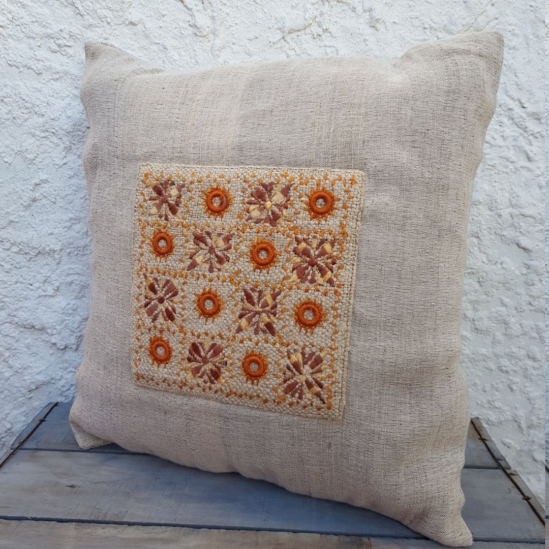 Embroidered Nettle Cushion Covers - Etsy