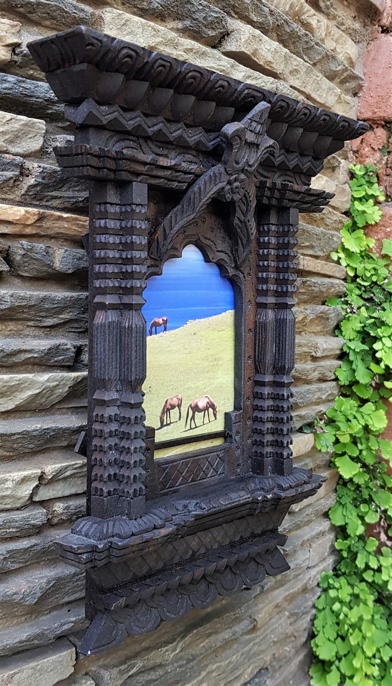 Traditional Nepali Window Picture Frame Hand Carved in Nepal - Etsy UK
