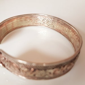 Handmade Tri-metal Bracelet . Floral String Pattern & Hidden Dragon ...