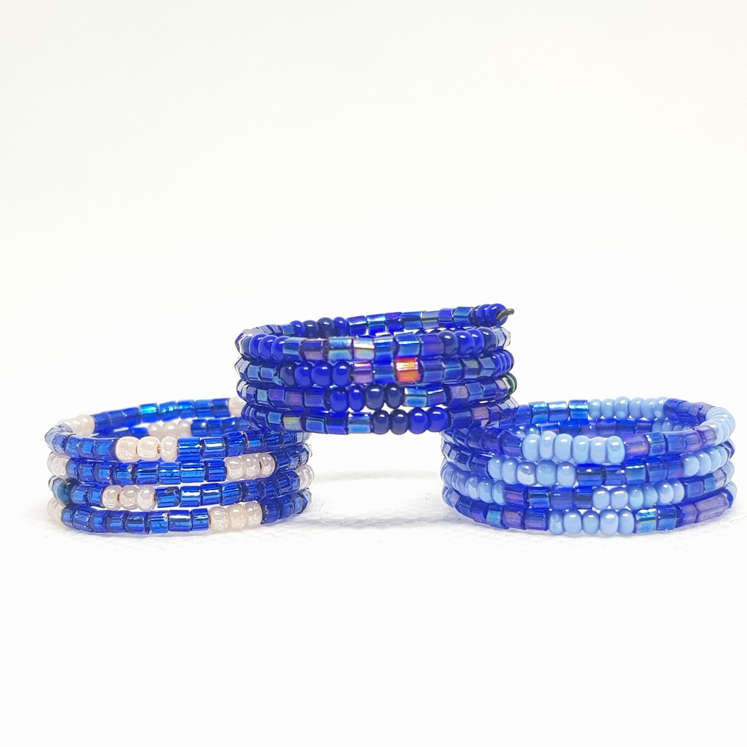 Stackable Beaded Rings sets of 3 Handmade in Nepal | Etsy