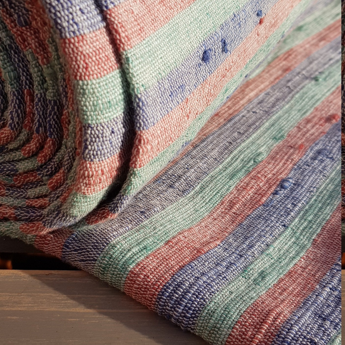 Resham Silk Fabric. Blue/red/green Nepali Silk. Handwoven. - Etsy UK