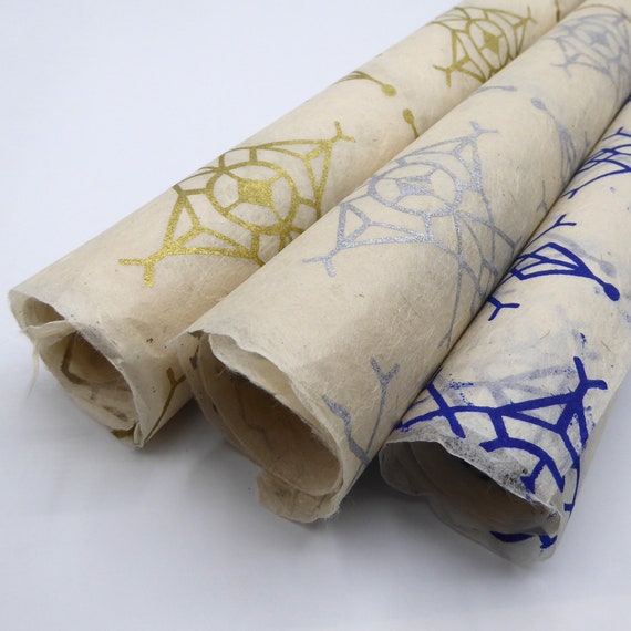 Hemp Tissue Paper. Handmade in Nepal. geometric Snowflake - Etsy