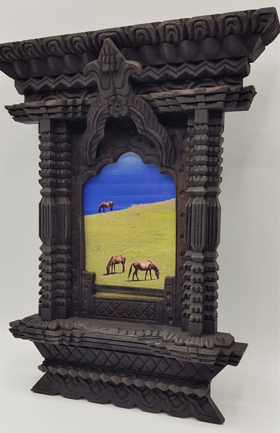 Traditional Nepali Window Picture Frame Hand Carved in Nepal - Etsy
