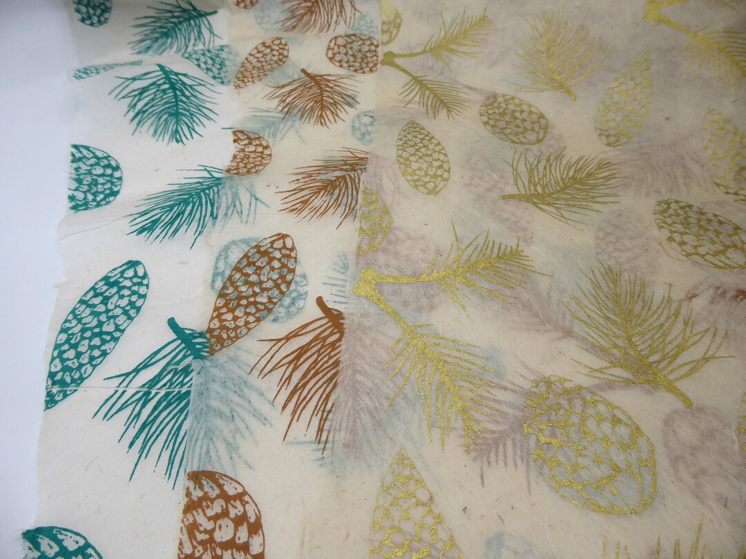 Hemp Tissue Paper. Handmade in Nepal. pine Cones eco - Etsy
