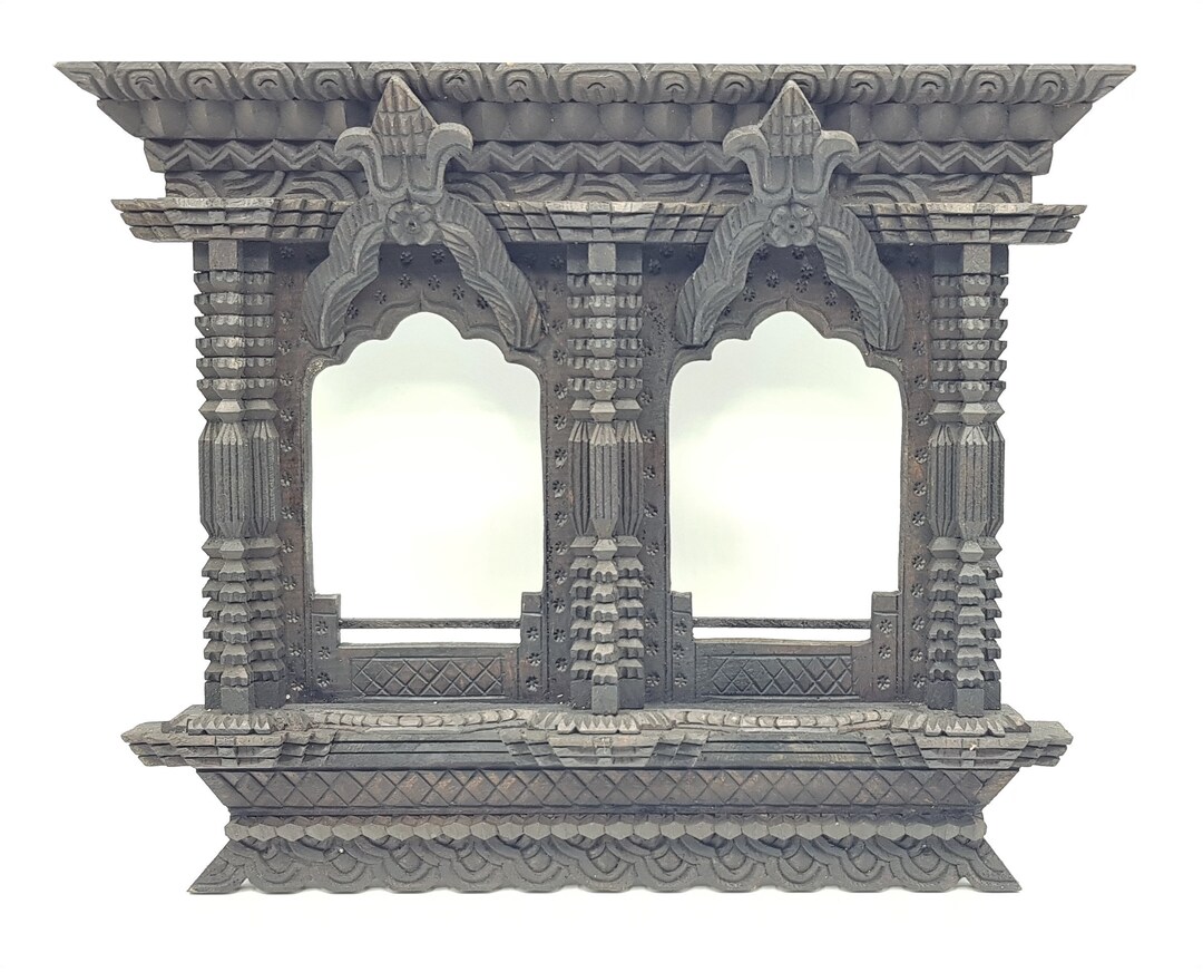 Traditional Nepali Double Window Picture Frame, Hand Carved in Nepal - Etsy