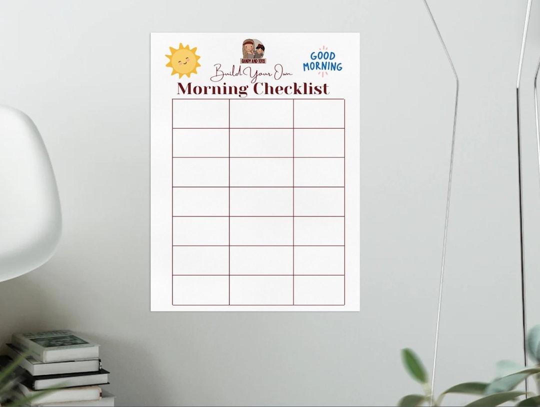 Kids Morning / Bedtime Routine Charts, Cute Printable Checklist ...