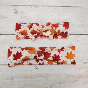 Fall Leaves Mommy and Me Matching Headbands, Mom and Daughter Matching ...