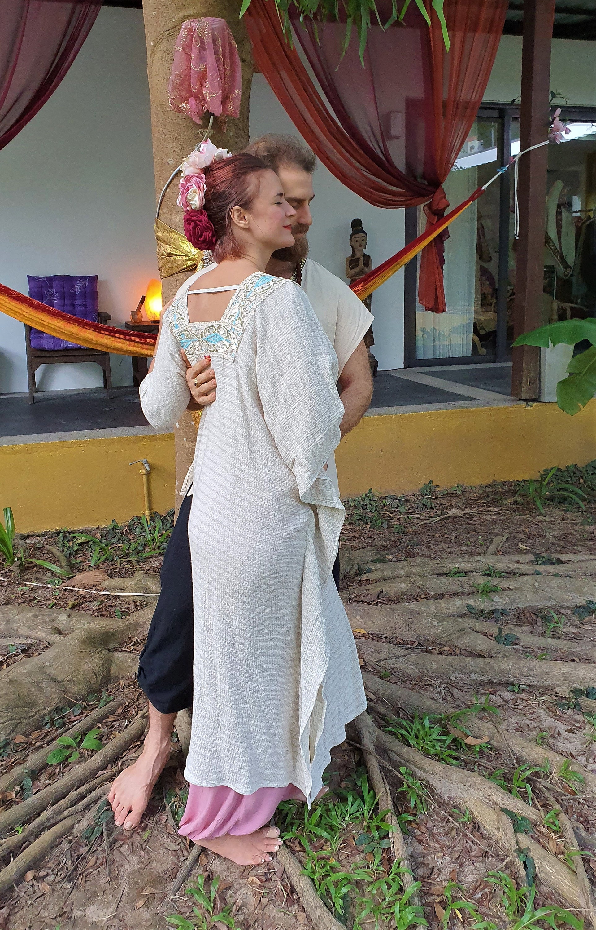 Organic Kimono Festival Robe Druid Cloak Evening Coat Shamaness Elegant ...