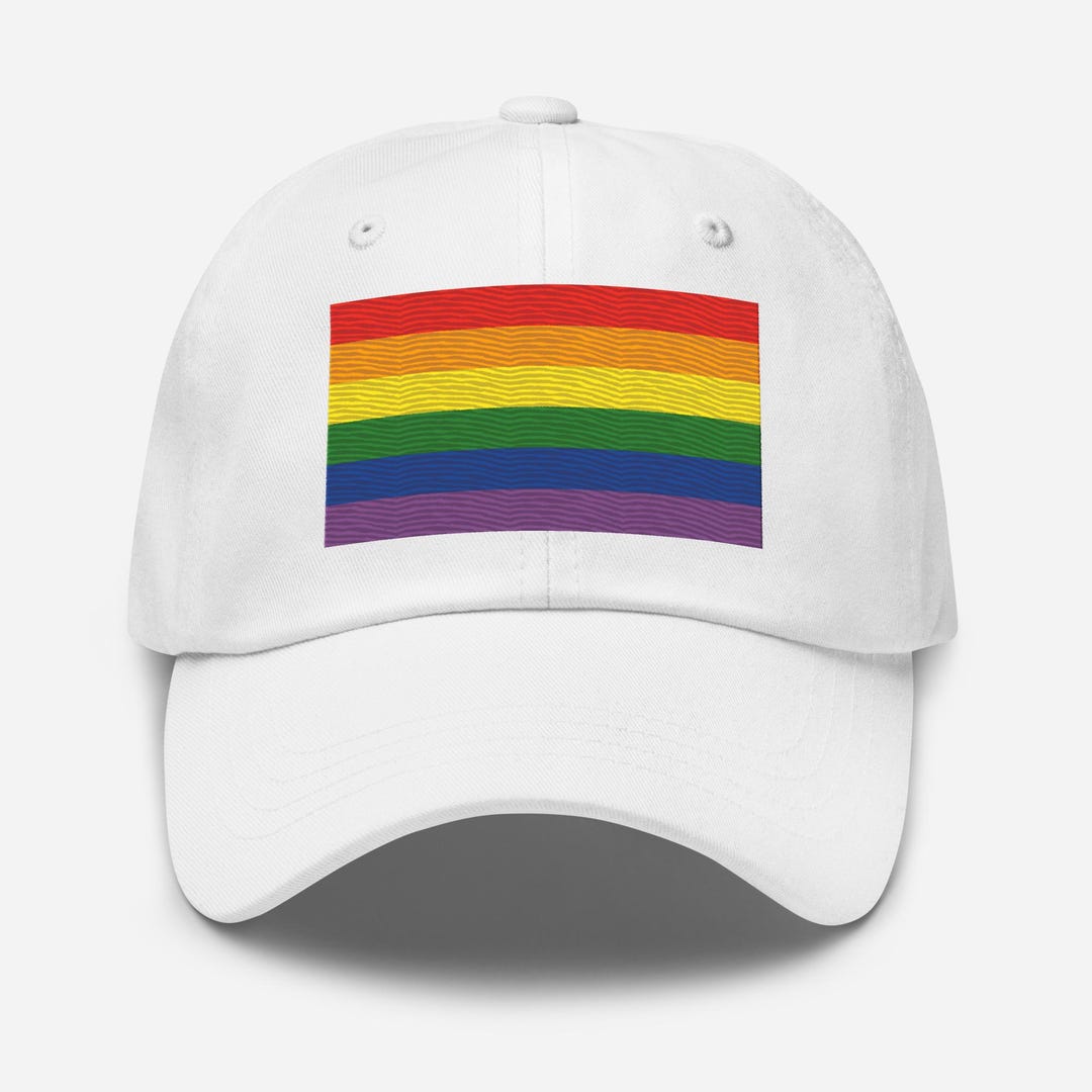 Gay Pride Flag Hat, Rainbow Flag Embroidered Baseball Cap, LGBTQA ...