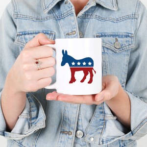 Proud Democrat Coffee Mug Democrat Donkey Ceramic Cup Vote Democrat Mug ...