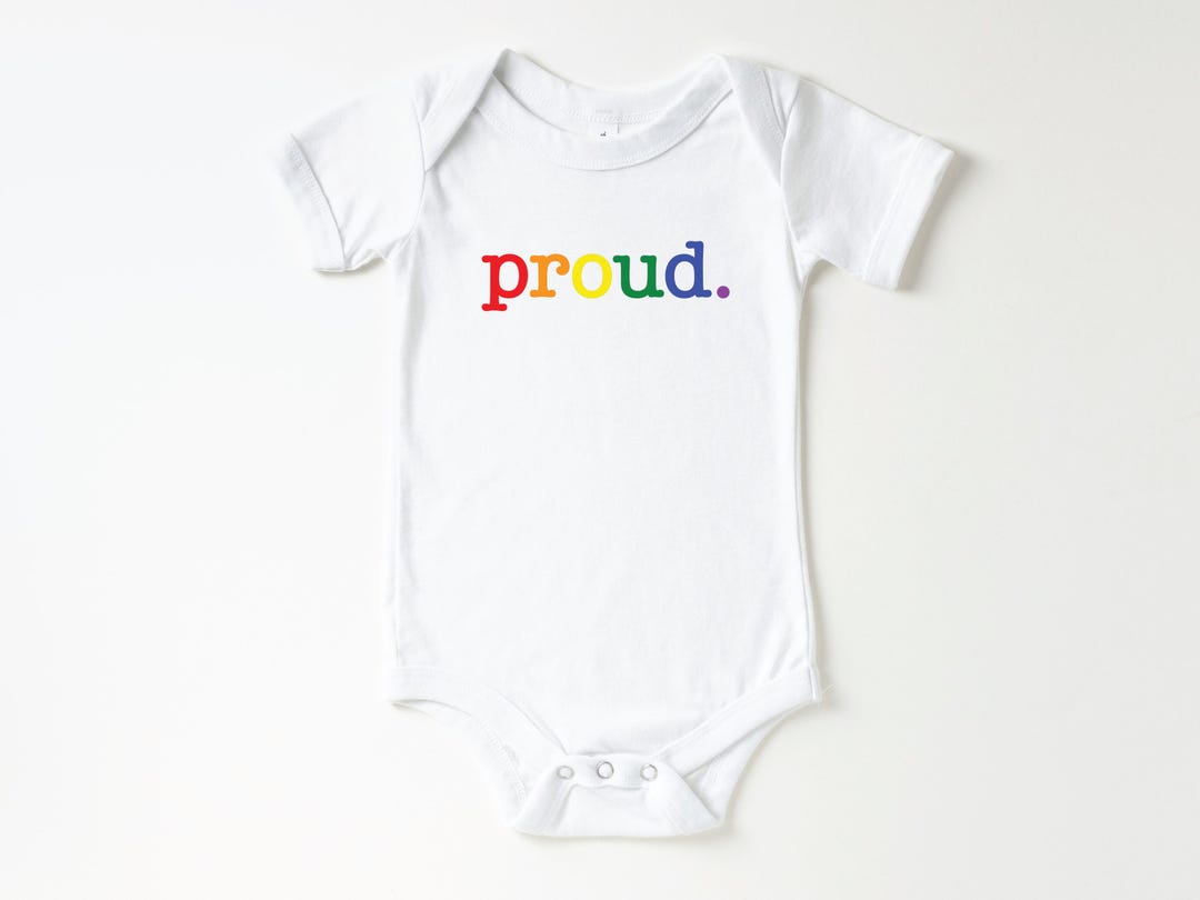 Proud Baby Bodysuit, Gay Pride Rainbow Infant Outfit, LGBTQ Baby Shower ...