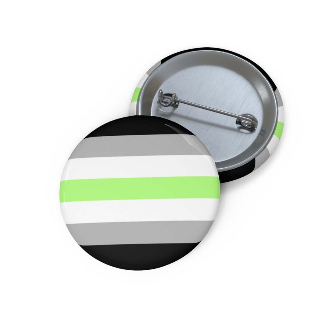 Agender Pride Flag Pin Back Button, Gender Neutral Flag Pin, LGBTQ ...