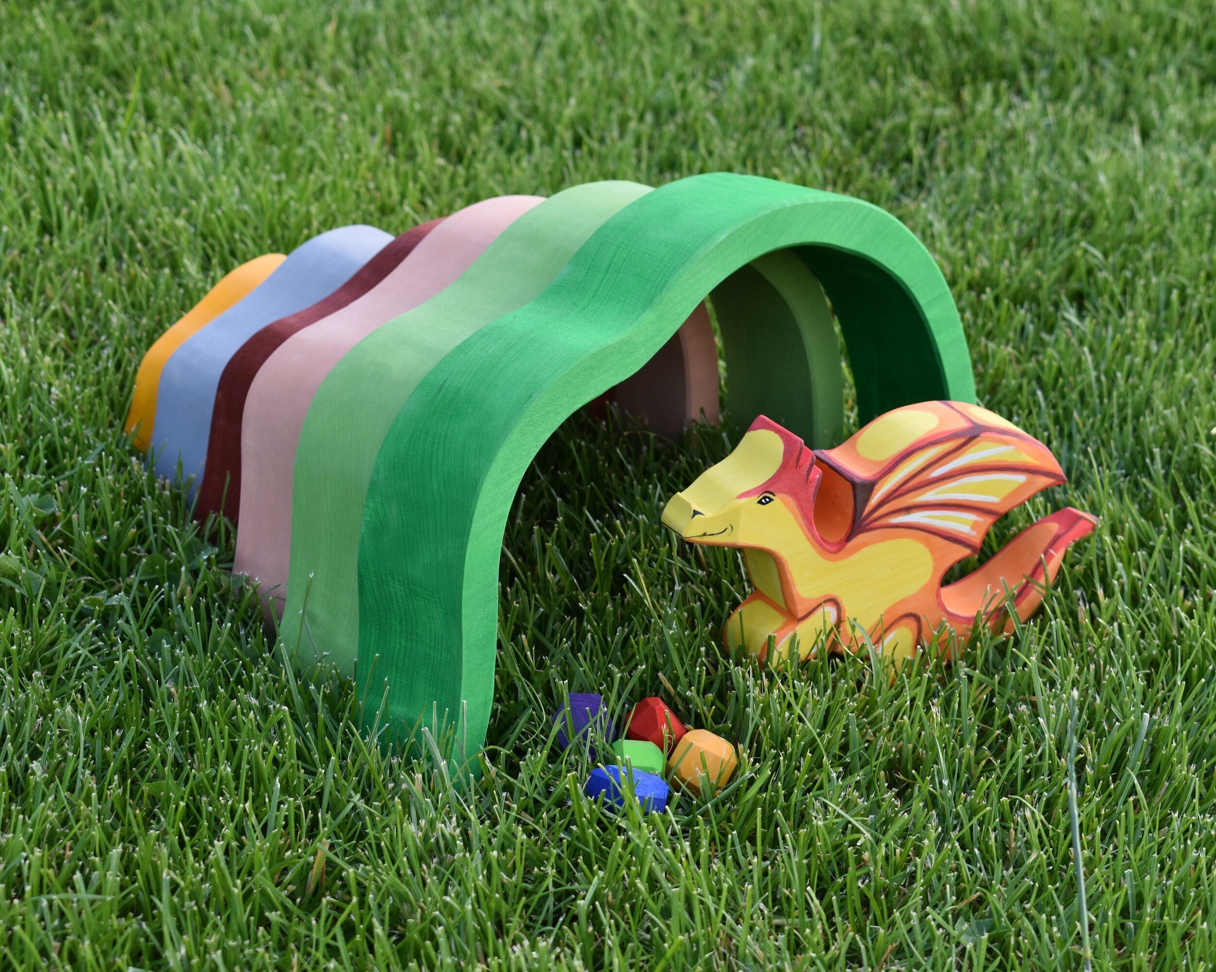 Wooden Dragon Toy & Cave Toy Dragon Waldorf Toys Wooden - Etsy