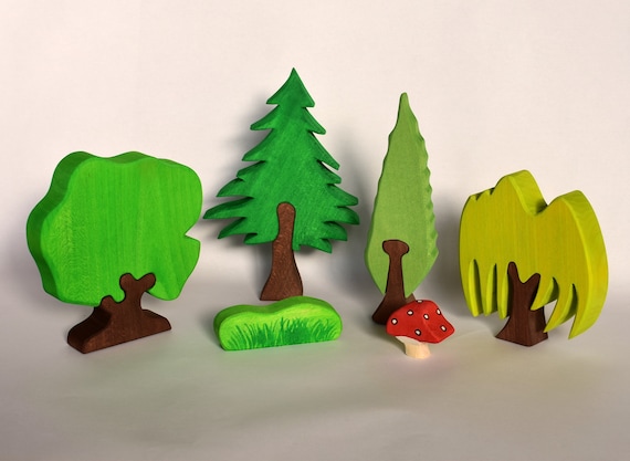 Waldorf Toys Waldorf Tree & Woodland Toy Set Wooden Toys - Etsy UK