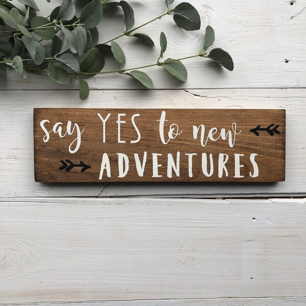 Adventure Wood Sign - Etsy