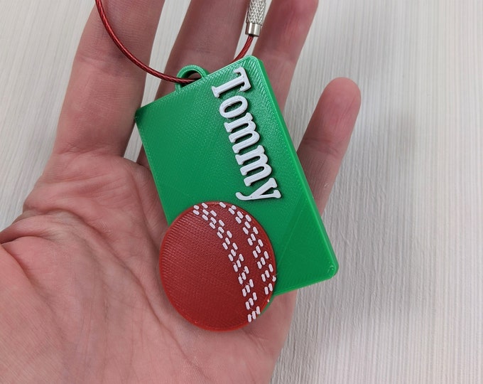 Personalised Cricket Luggage Tag, Personalized Cricket Luggage Label ...