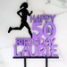 Runner Female Cake Topper, Jogging Girl Cake Topper, Running Female ...