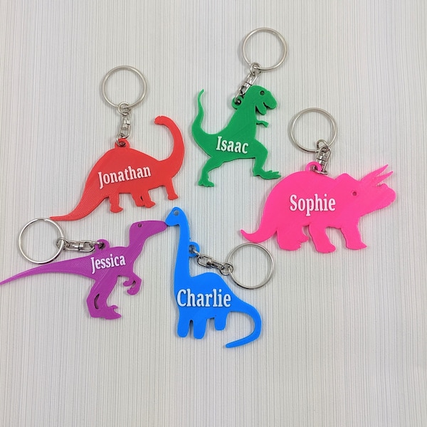 Dinosaur Keychain - Etsy