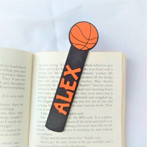 Personalised Basketball Bookmark, Kids Bookmark, Personalized Bookmark ...