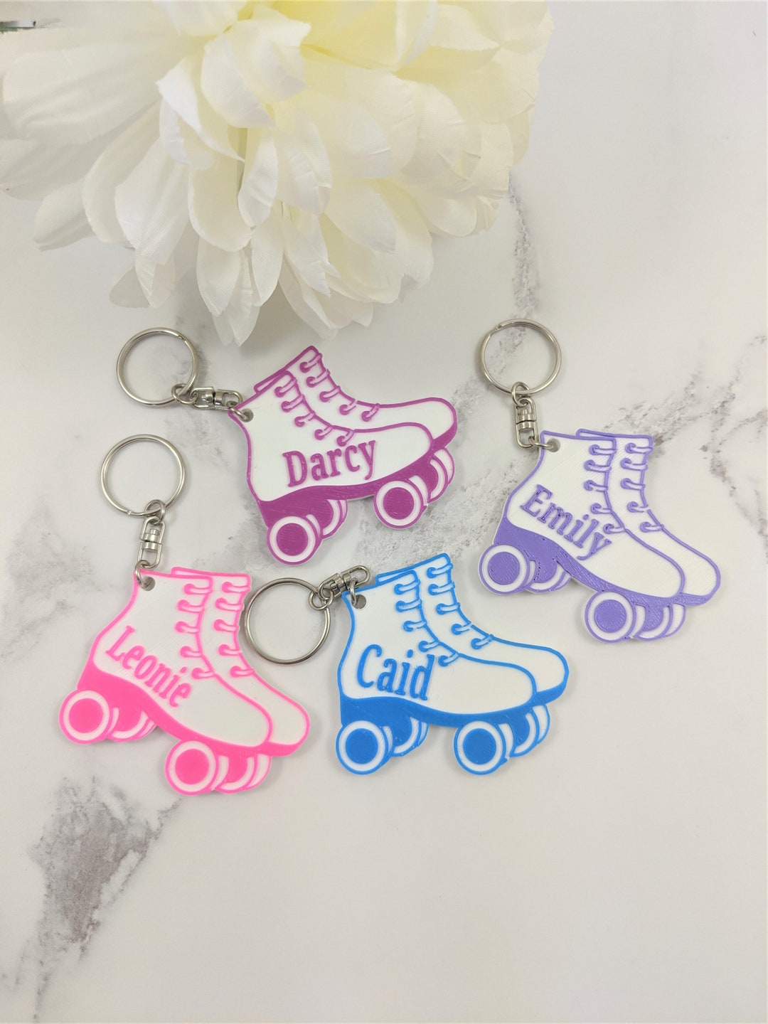 Personalised Roller Boot Keyring, Kids Keyring, Personalized Keychain ...