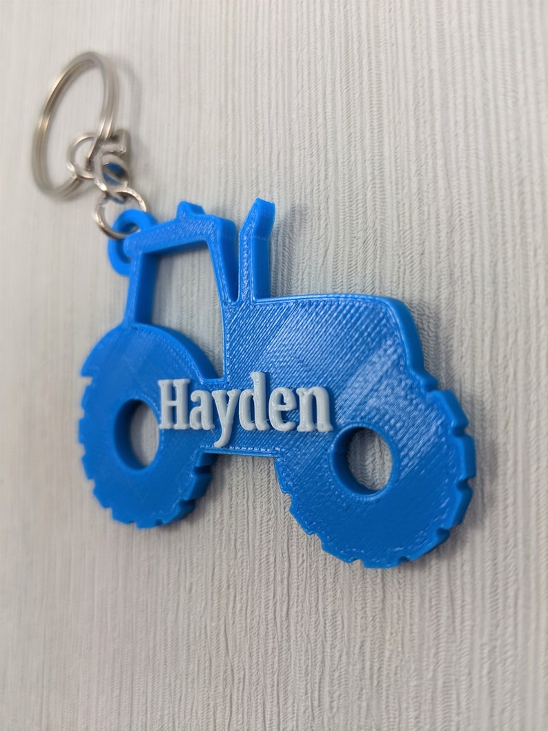 Personalised Tractor Keyring Personalized Tractor Keychain - Etsy
