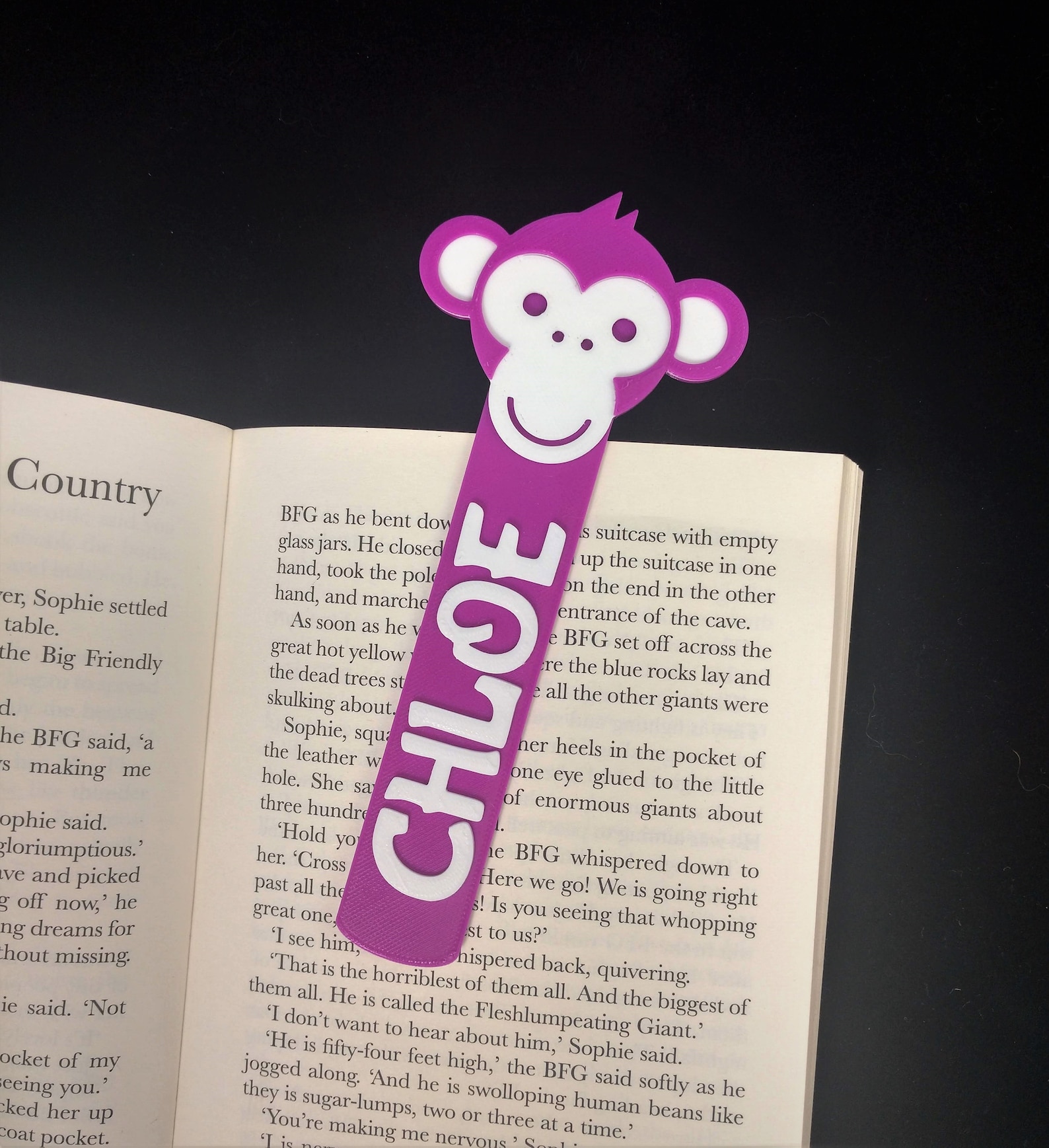 Personalised Monkey bookmark Stocking filler stocking | Etsy