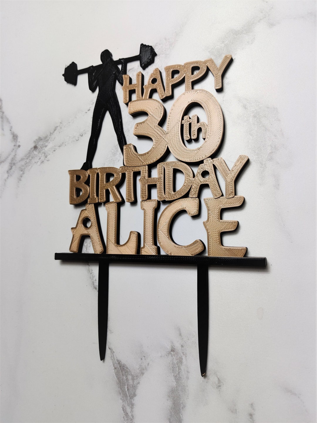 Gym Cake Topper Female, Fitness Girl Cake Topper, Weightlifting Woman ...