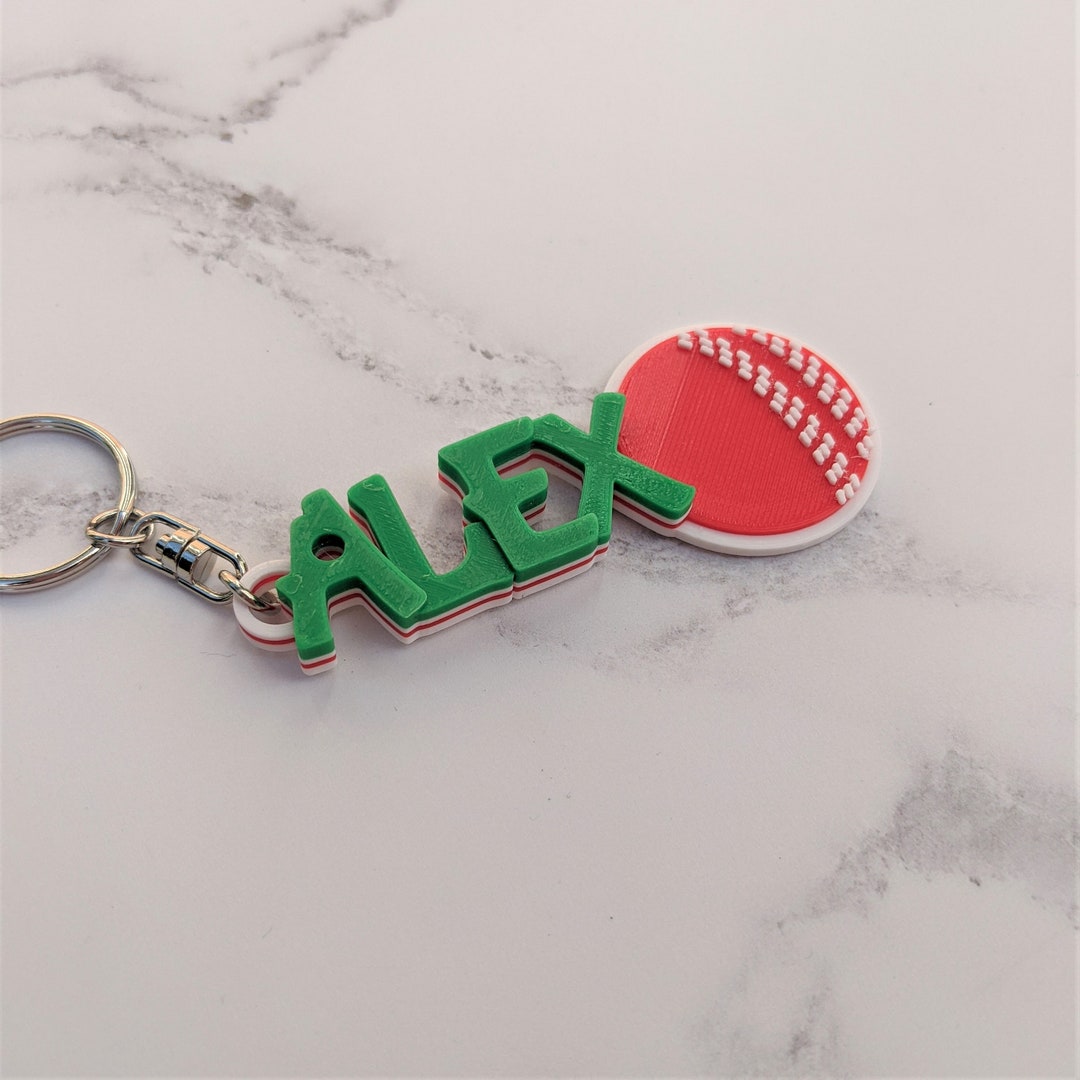 Personalised Cricket Keyring, Kids Keyring, Personalized Keychain ...