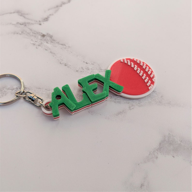 Personalised Cricket Keyring, Kids Keyring, Personalized Keychain ...