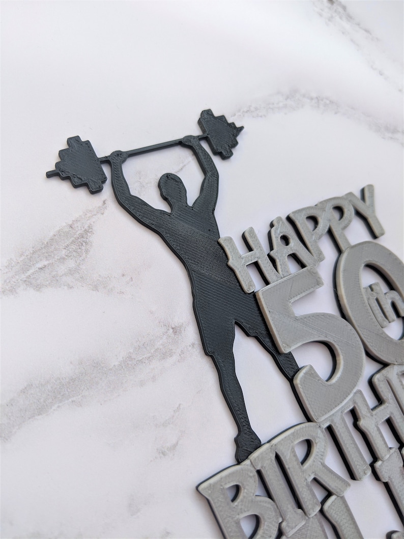 Gym Cake Topper, Fitness Cake Topper, Weightlifting Personalised Cake ...