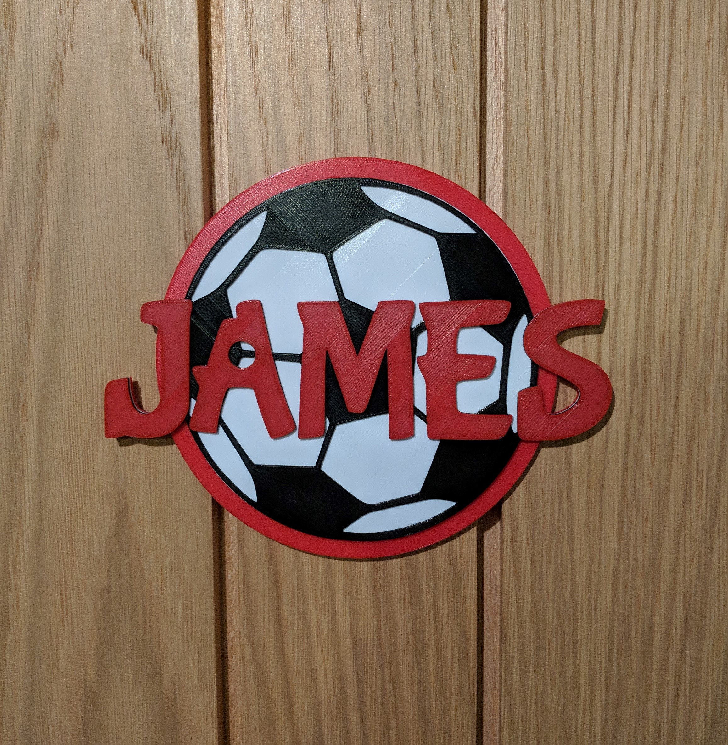 Personalised Football Door Sign, Personalized Door Plaque, Soccer Name ...