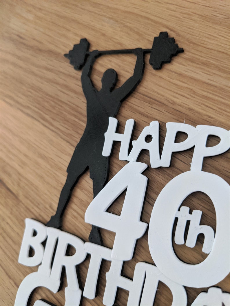 Gym Cake Topper, Fitness Cake Topper, Weightlifting Personalised Cake ...