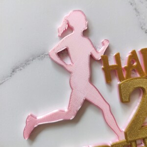 Runner Female Cake Topper, Jogging Girl Cake Topper, Running Female ...