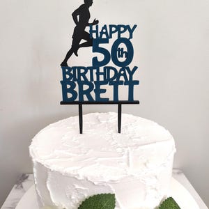 Runner Cake Topper, Jogging Cake Topper, Running Personalised Cake ...