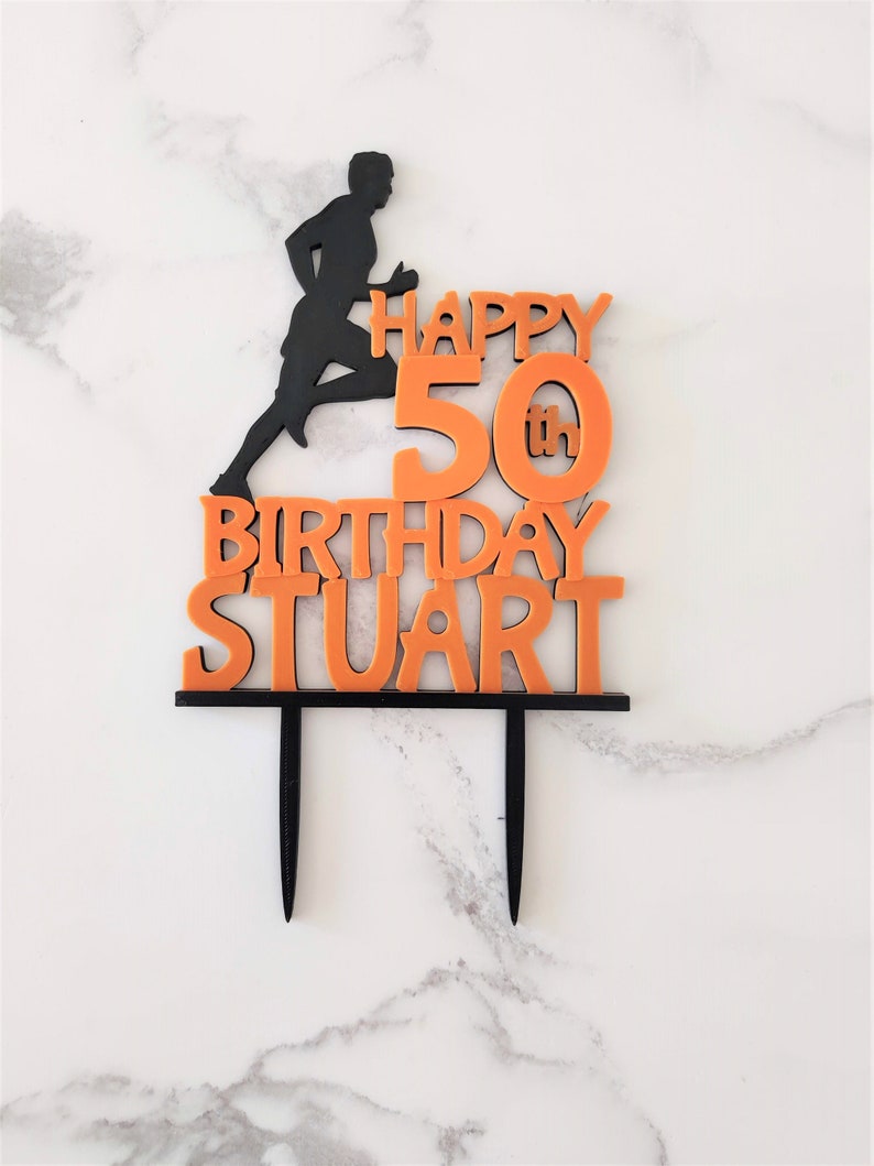 Runner Cake Topper Jogging Cake Topper Running Personalised | Etsy