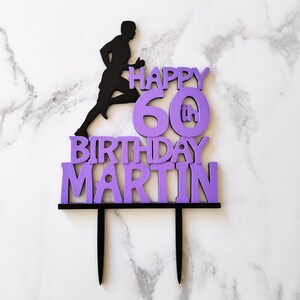 Runner Cake Topper, Jogging Cake Topper, Running Personalised Cake ...