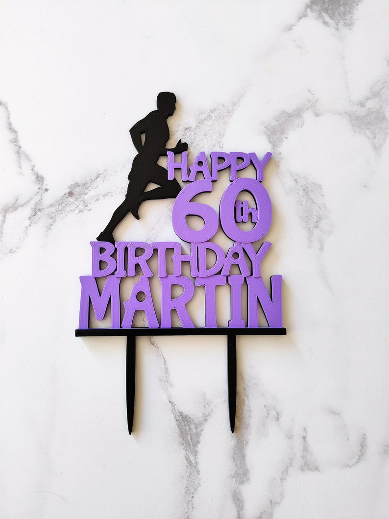 Runner Cake Topper Jogging Cake Topper Running Personalised - Etsy